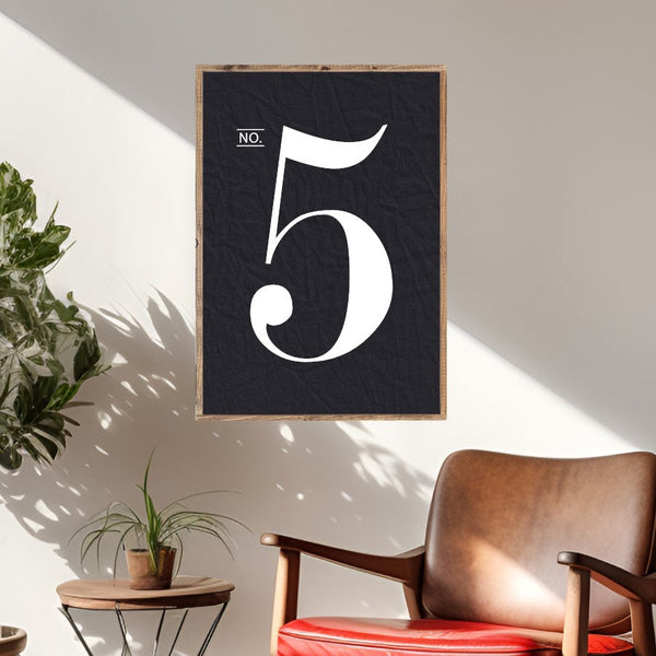 Family Number Sign Canvas Printed Sign - Currently Chic Boutique